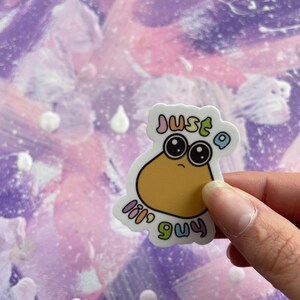 Pou Just a Lil' Guy Vinyl Sticker Waterproof Sticker Laptop and ...