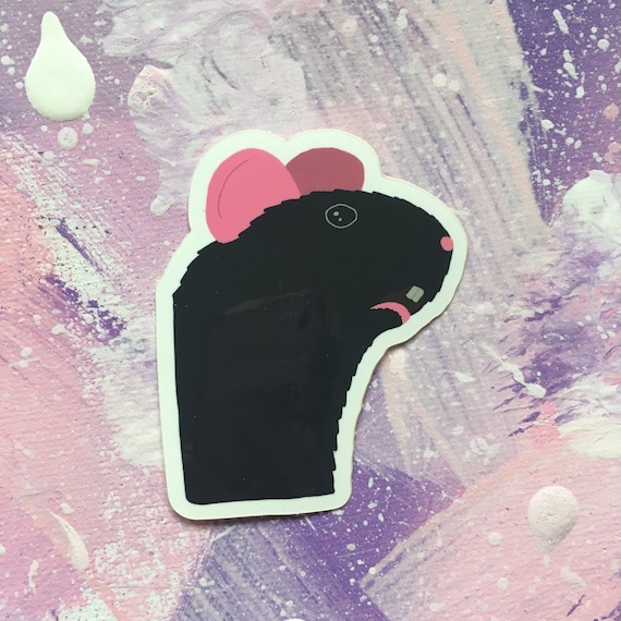 Ratthew Vinyl Sticker Black Rat Sticker Waterproof | Etsy