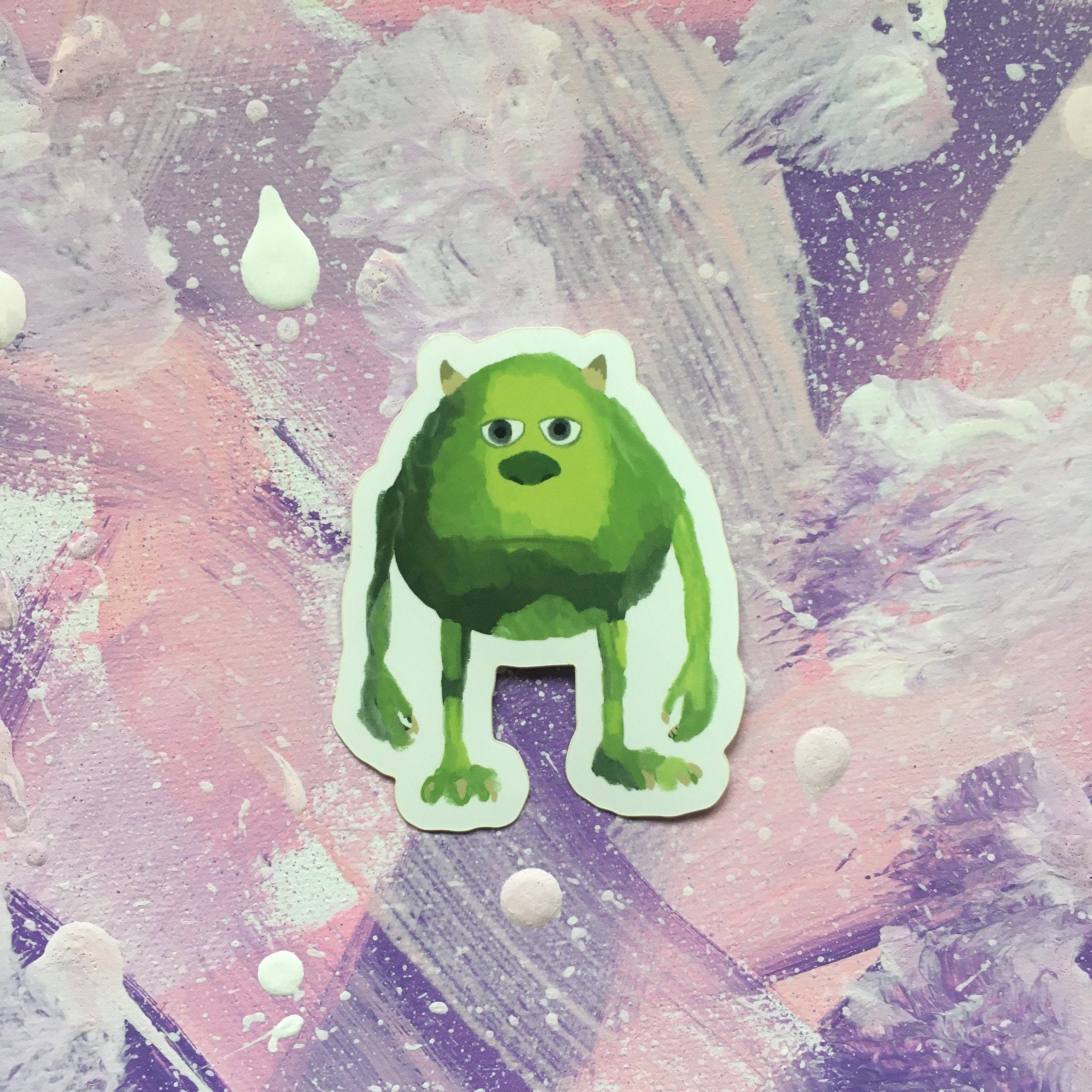 Meme Mike Wazowski Vinyl Sticker Monsters Inc Monsters - Etsy