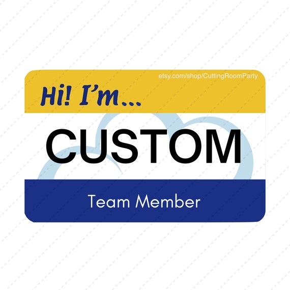 Custom Superstore Name Tag Sticker Personalized Cloud9 | Etsy
