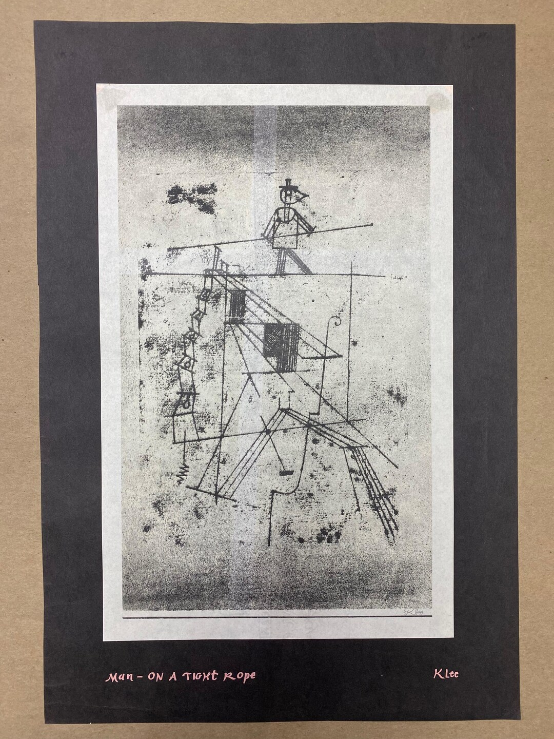 Paul Klee "man on a Tightrope" [seiltanzer] Pencil Signed Lithograph - Etsy