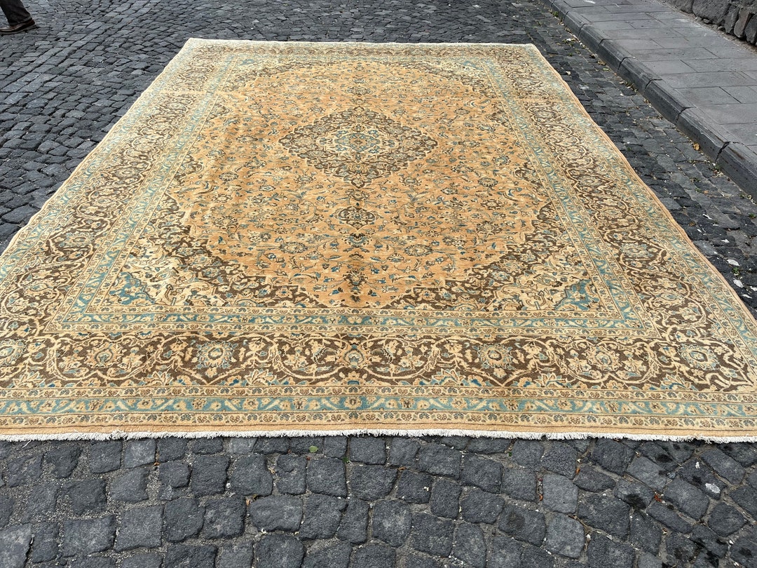 95 X 136 Classic Vintage Muted 60s Carpet / 95 X 136 Rug / Oversize ...