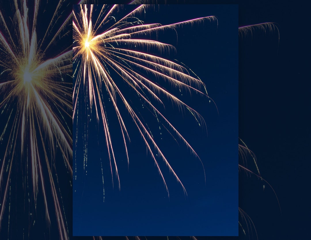 4th of July Fireworks Photo Card - Etsy