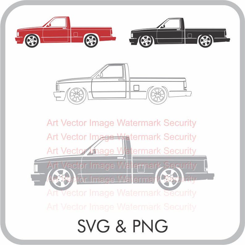 1982-1990 1991-1993 Chevy Chevrolet S10 S-10 Pickup Truck Svg Vector ...