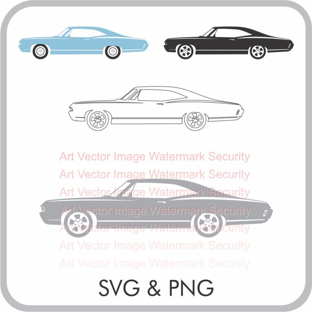 1968 68 Chevy Chevrolet Impala Sport Coupe Fastback SS Svg Vector ...