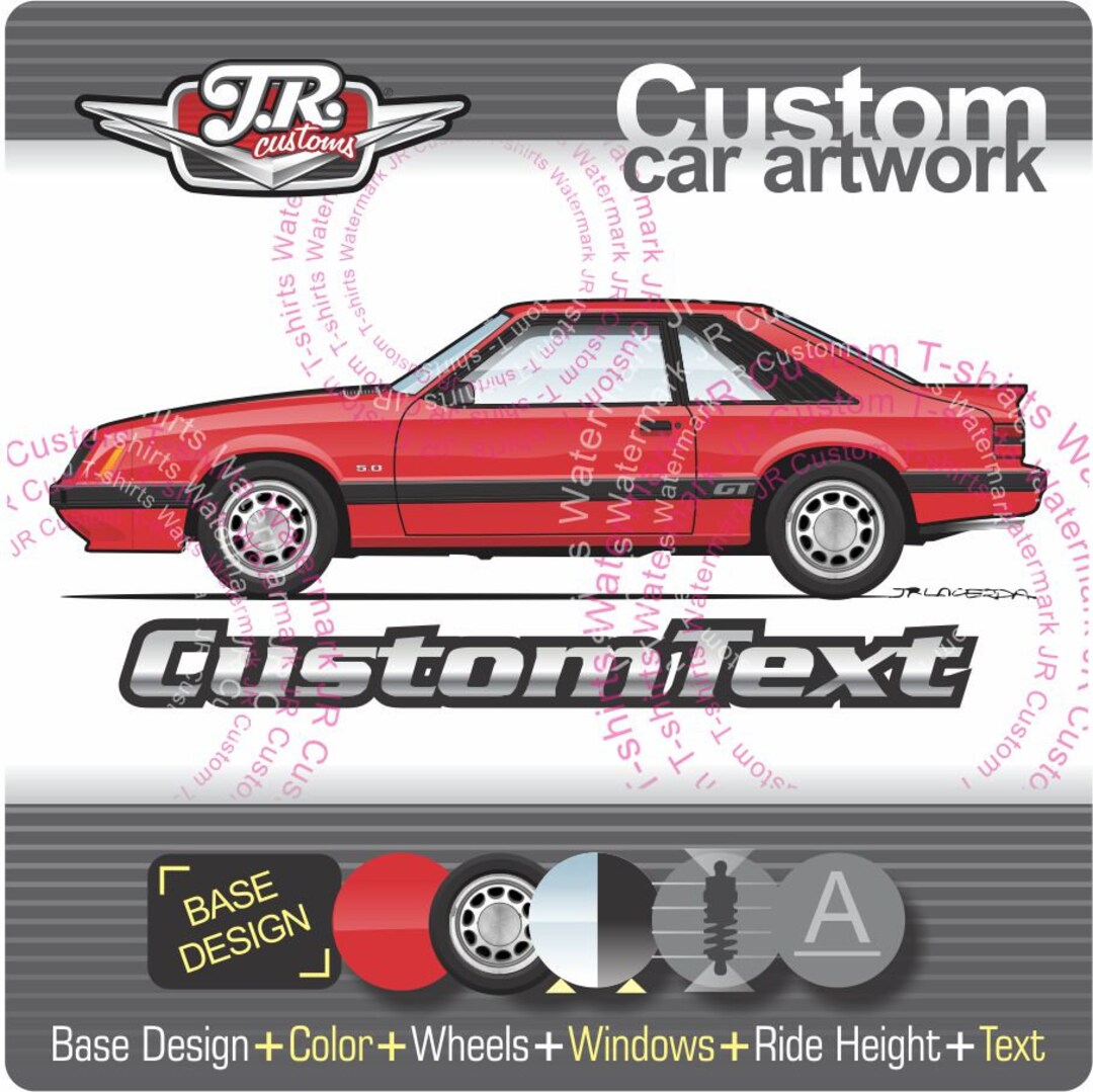 Custom 1983 1984 1985 1986 83 84 85 86 Mustang Foxbody Hatchback Ford 5 ...