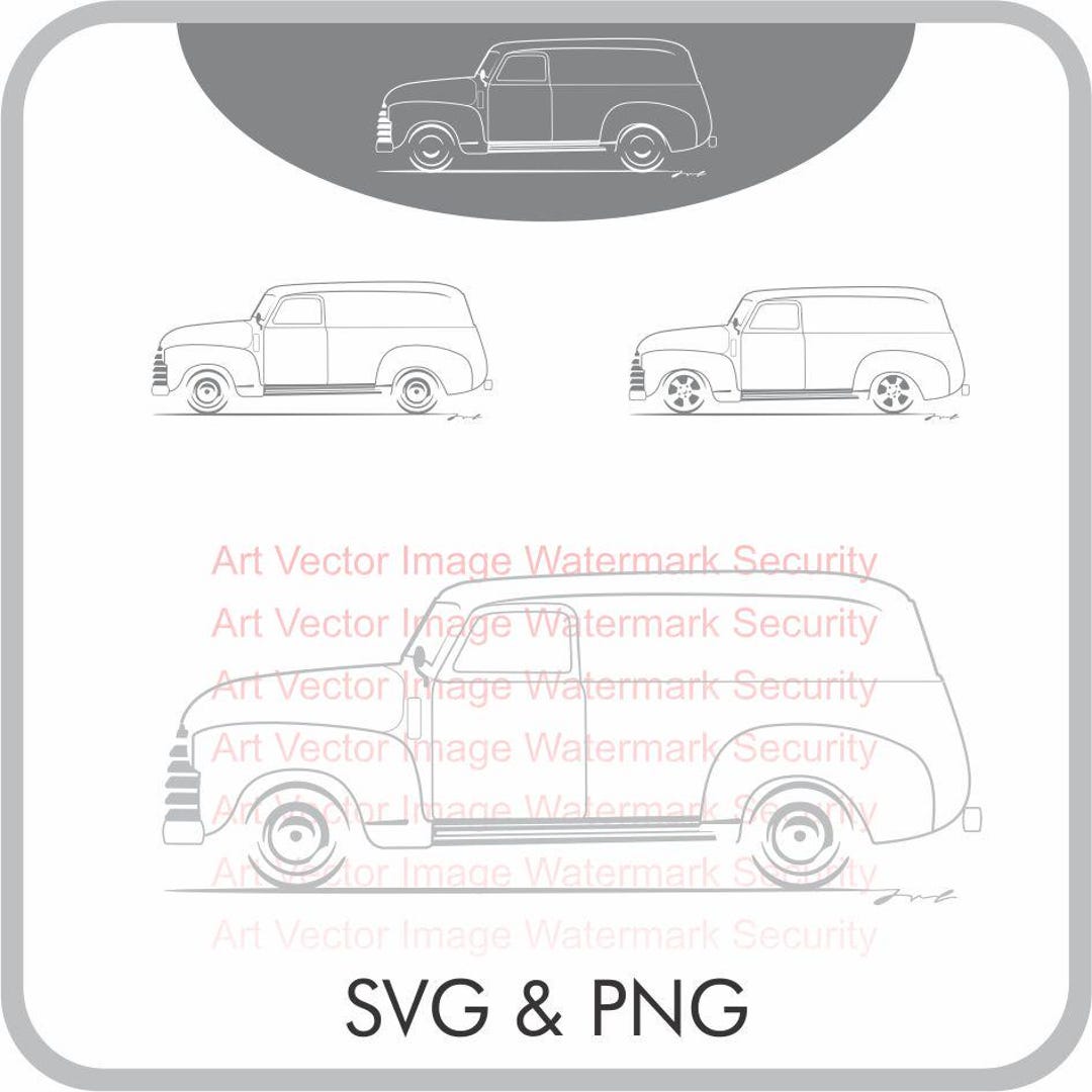 1947-1954 Chevy Panel Truck SVG, Vector Cut Files (digital Download) - Etsy