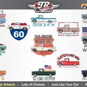 Custom 1960 1961 60 61 GMC Pickup Truck Wideside Fenderside 1000 1500 ...