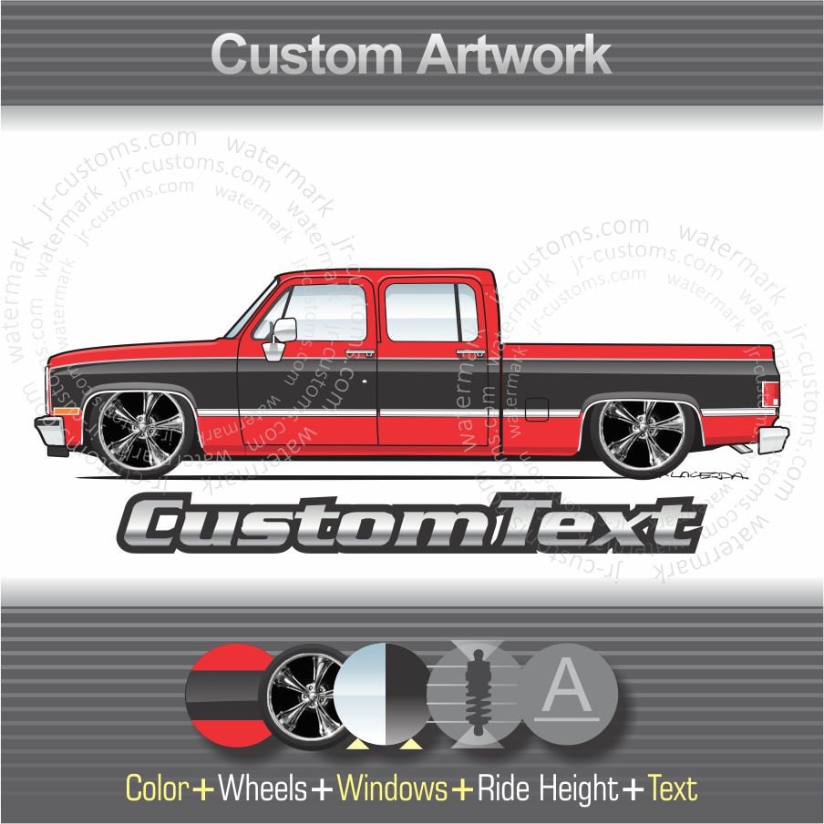 Custom 1981-90 Chevy C30 K30 Silverado Dually Crew Cab Lifted Chevrolet ...