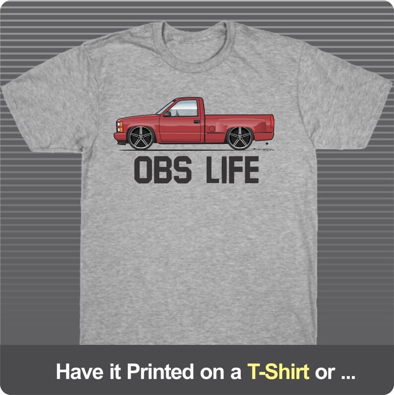 Custom OBS Truck Art, Chevy Silverado Stepside, C1500 K1500 (digital ...