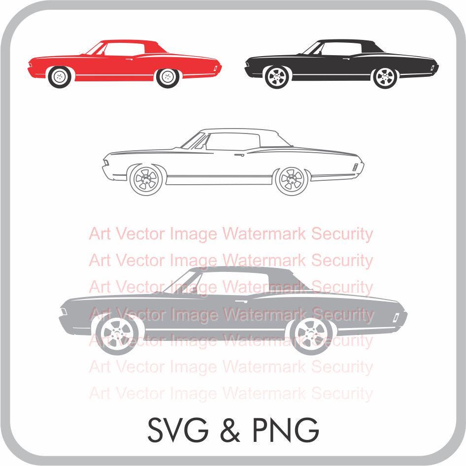 1968 68 Chevy Chevrolet Impala Sport Coupe Fastback SS Svg Vector ...