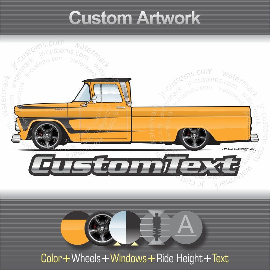 Custom 1960 1961 60 61 Chevy Apache Fleetside C10 C20 K10 K20 1/2 3/4 ...