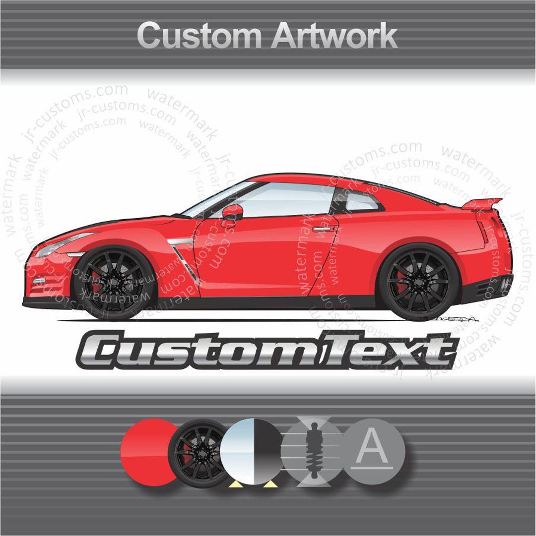 Custom 2009-15-17-20 23-24 Nissan GT-R R35 T-spec Takumi Skyline Black ...