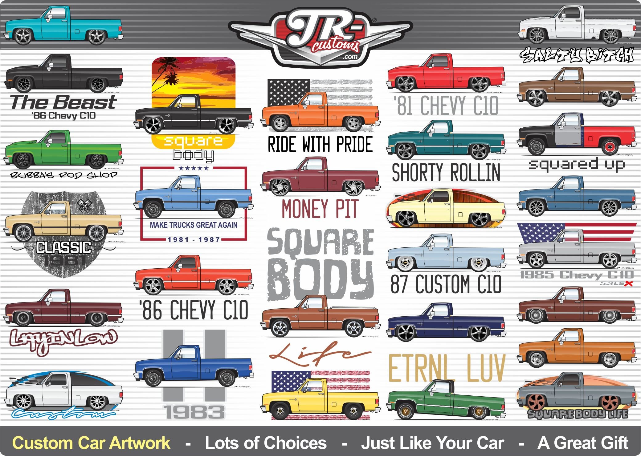 Custom Chevy C10 Truck Art, Personalized PNG (digital File) - Etsy