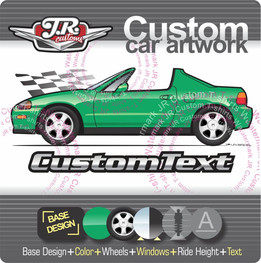 Custom 1992 1993 1994 1995 1996 1997 1998 92 93 94 Civic Delsol Del Sol ...