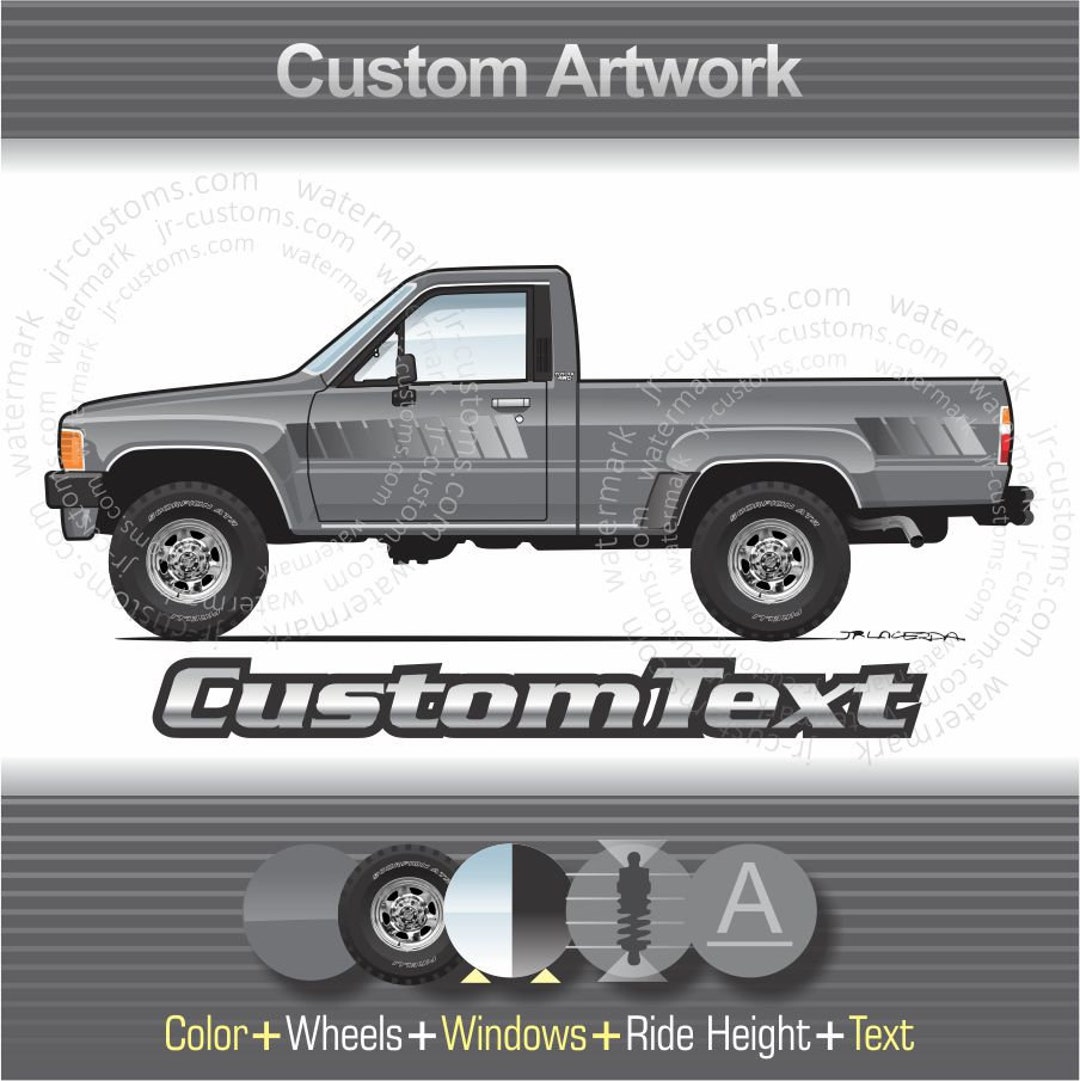 Custom 1984 1985 1986 1987 1888 2wd 4wd Toyota Hilux Pickup Truck SR5 ...