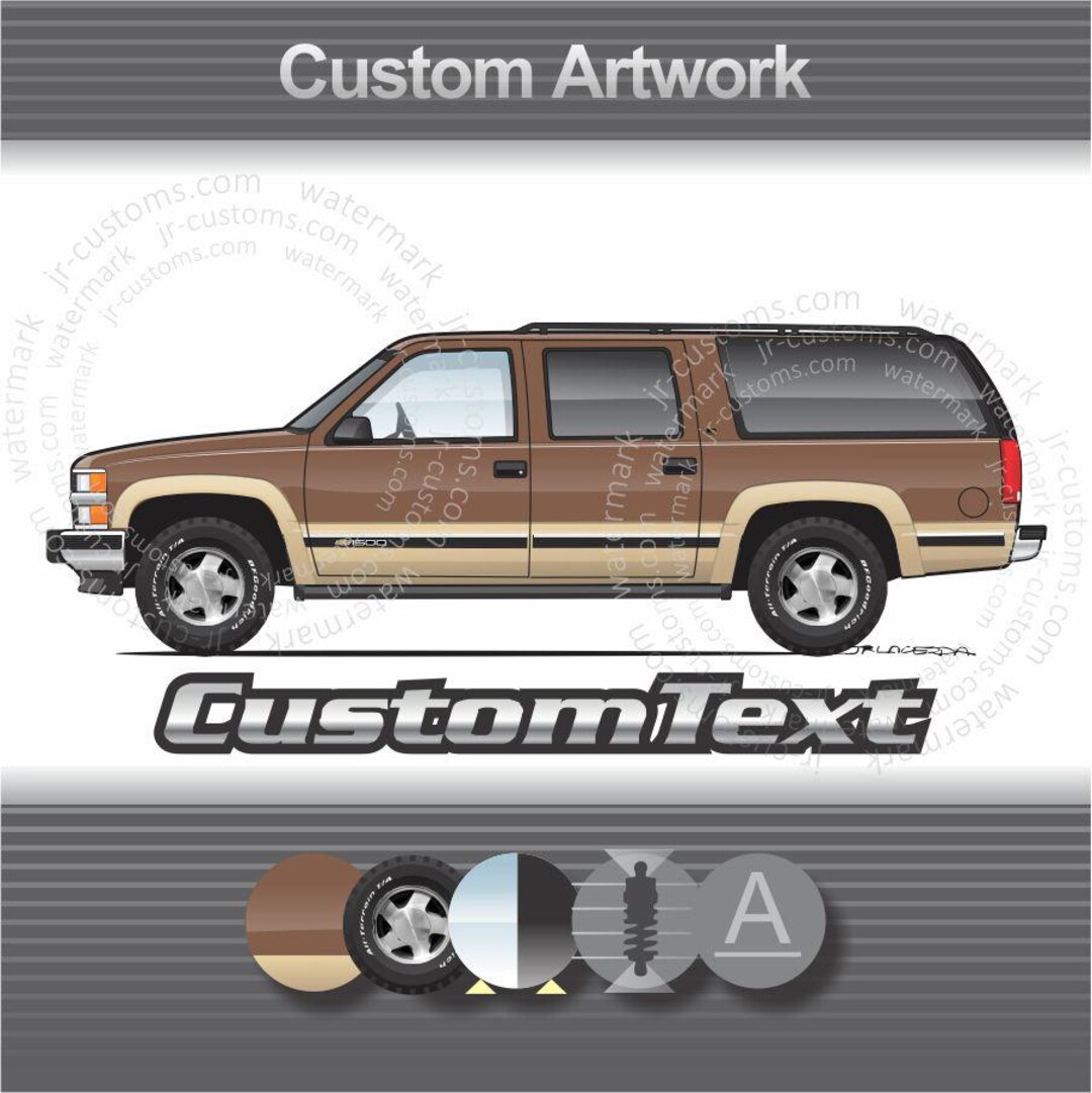Custom Chevy K1500 Suburban Art, Truck Portrait (digital File) - Etsy