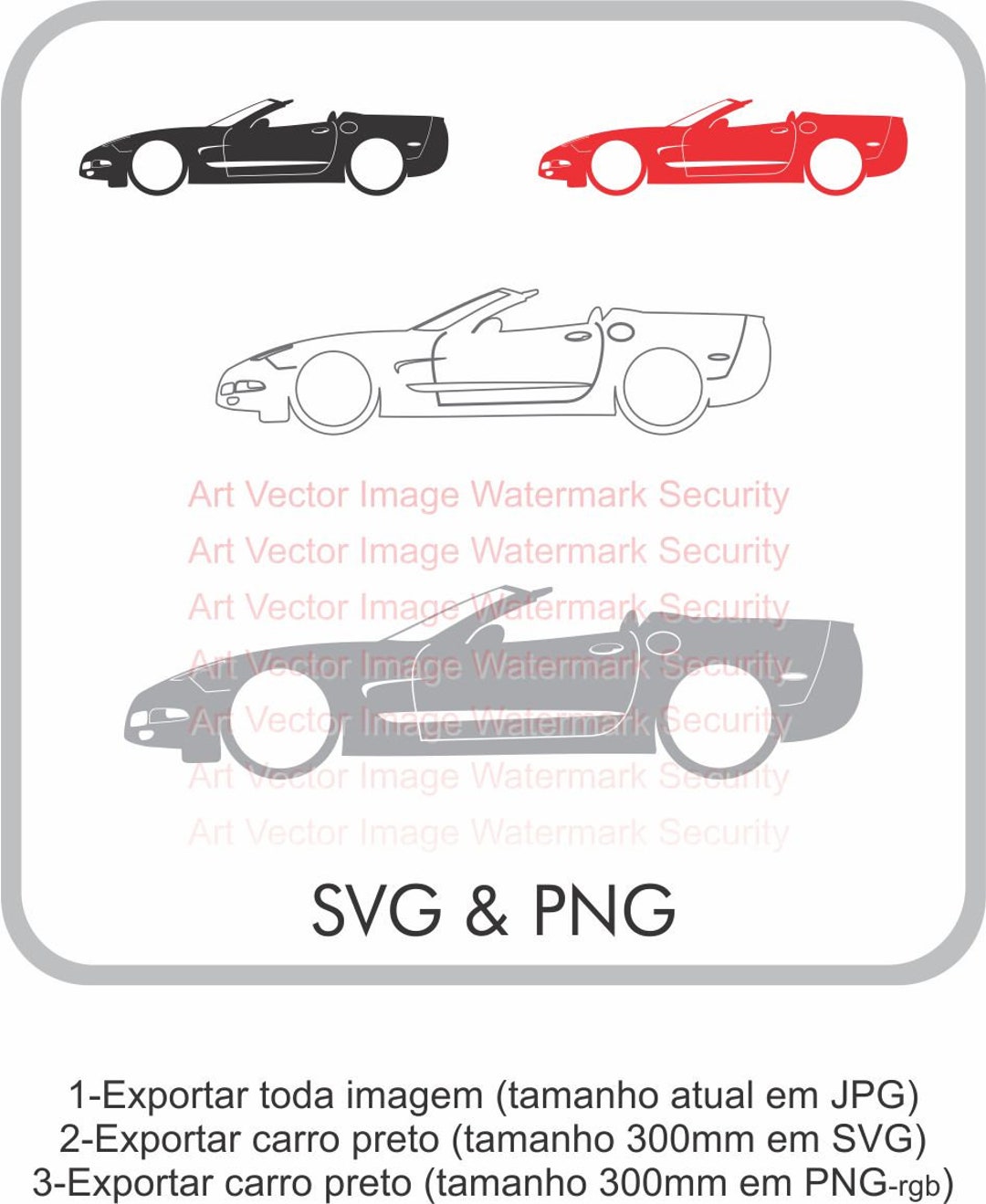 1998-04 Chevy Chevrolet Corvette C5 Convertible Cabriolet Svg Vector ...