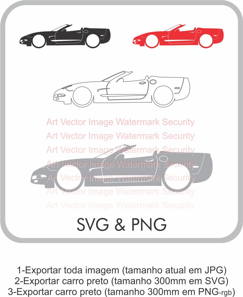 1998-04 Chevy Chevrolet Corvette C5 Convertible Cabriolet Svg Vector ...
