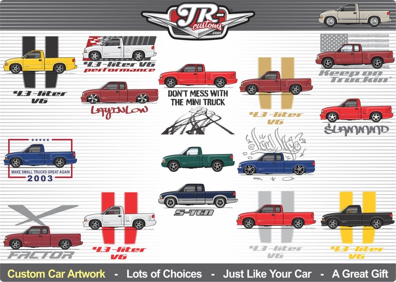 Custom 1999 2000 2001 2002 2003 Chevy Chevrolet S-10 S10 Xtreme Single ...