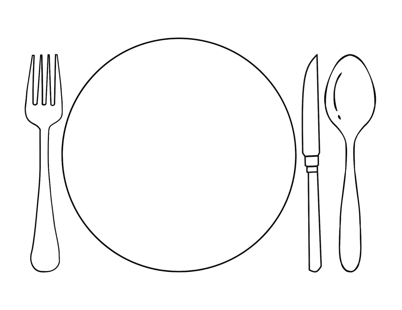 Table Setting Coloring Sheet - Etsy