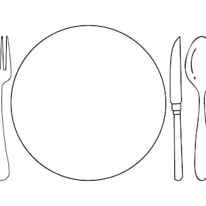 Table Setting Coloring Sheet - Etsy
