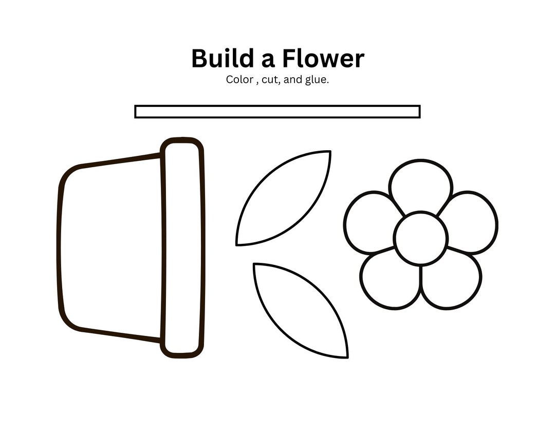 Build a Flower Craft Printable | Spring Craft for Kids | Plant Life ...