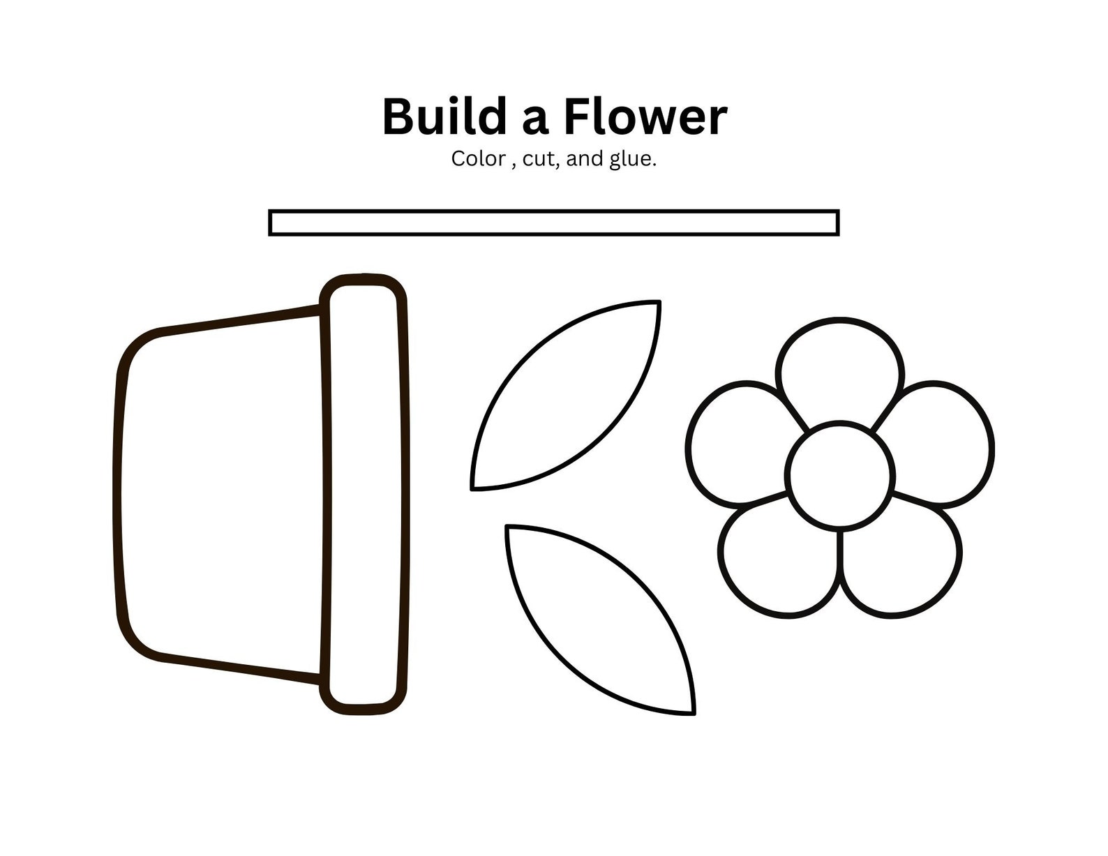 Build a Flower Craft Printable | Spring Craft for Kids | Plant Life ...