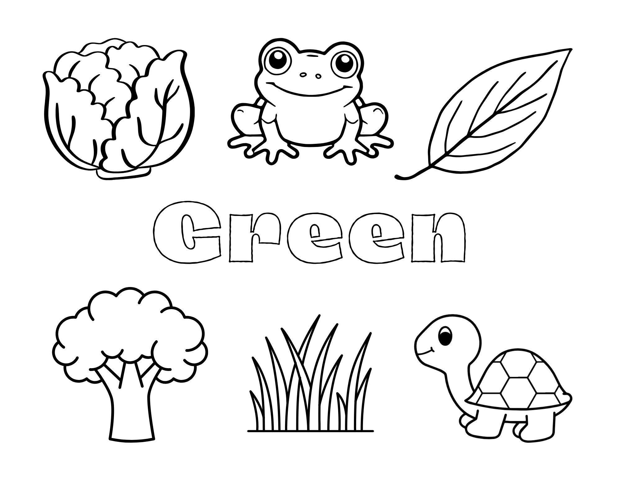 Color Recognition Coloring Pages – Red, Orange, Yellow, Green, Blue ...