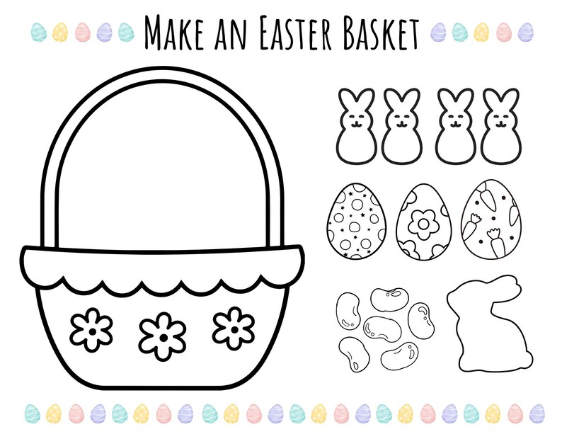 Easter Craft for Kids: Make an Easter Basket Printable - Etsy