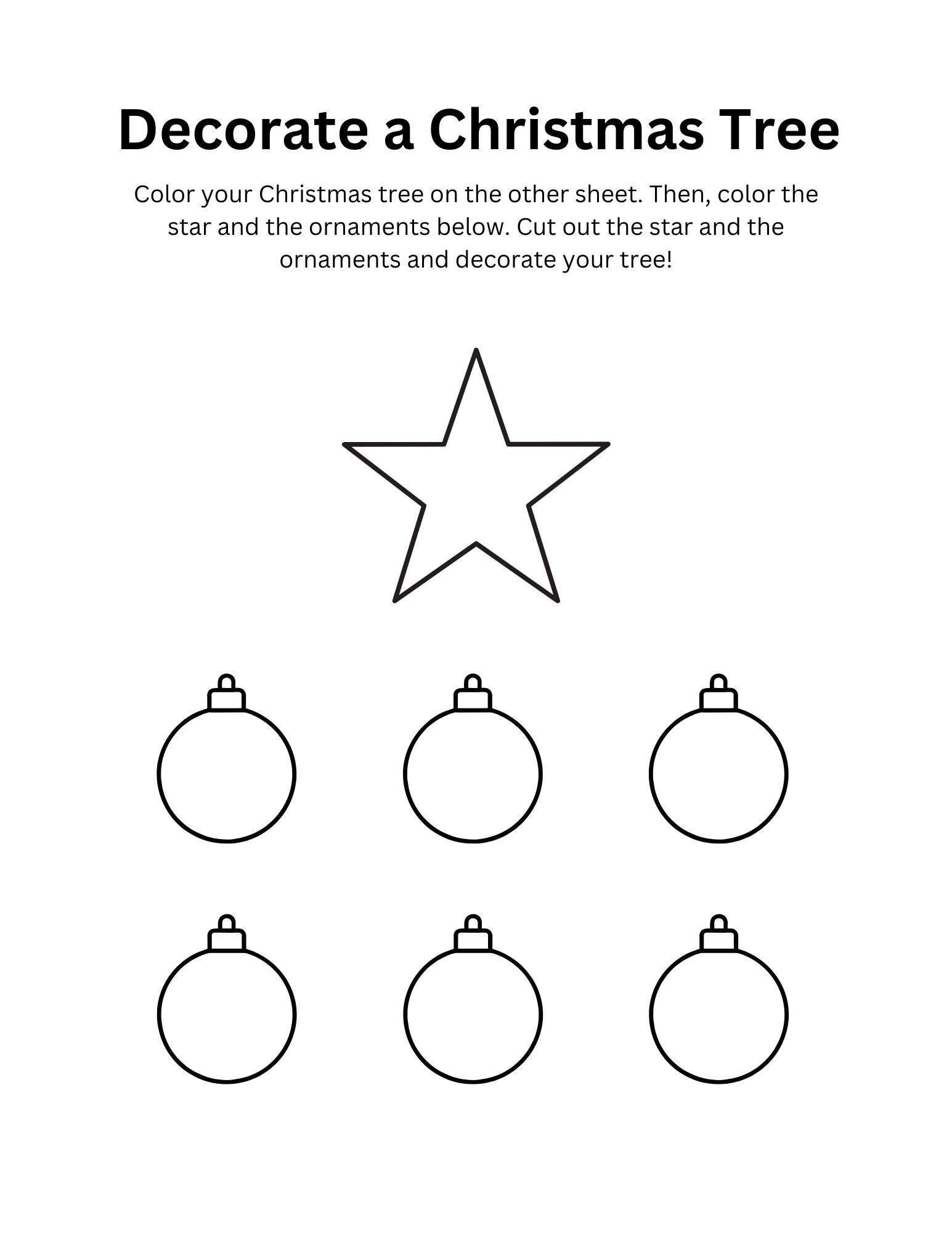 Decorate a Christmas Tree Craft - Etsy