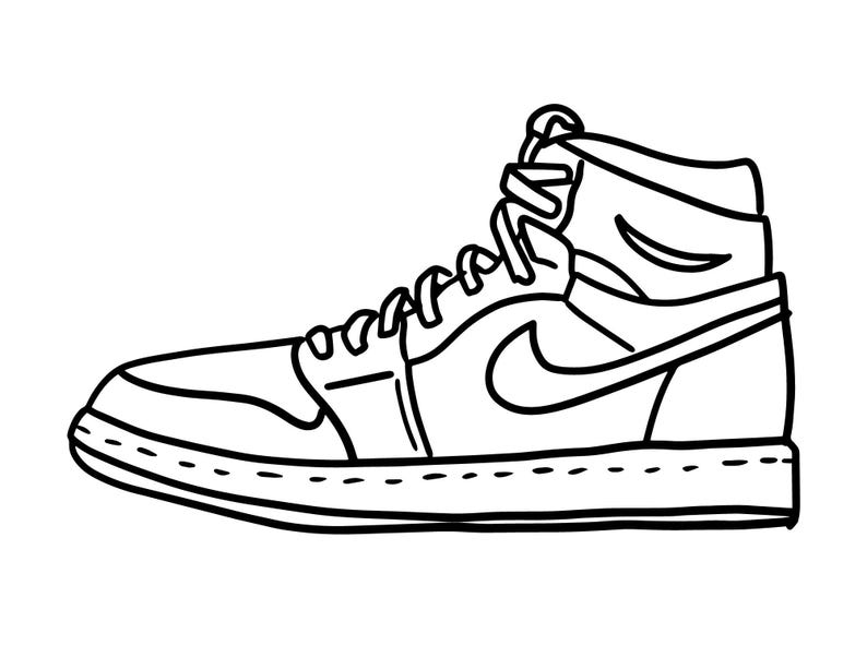Design a Shoe: 10 Different Shoe Coloring Pages for Creative Fun - Etsy