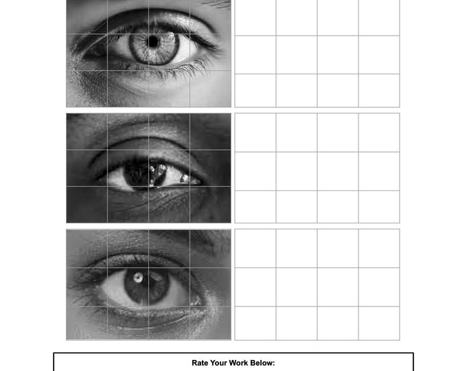 How to Draw Facial Features Using the Grid Method: Art Teacher Resource ...