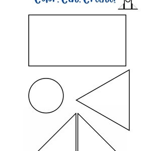 Rocket Ship Shapes Craft: Printable Craft for Preschool - Etsy