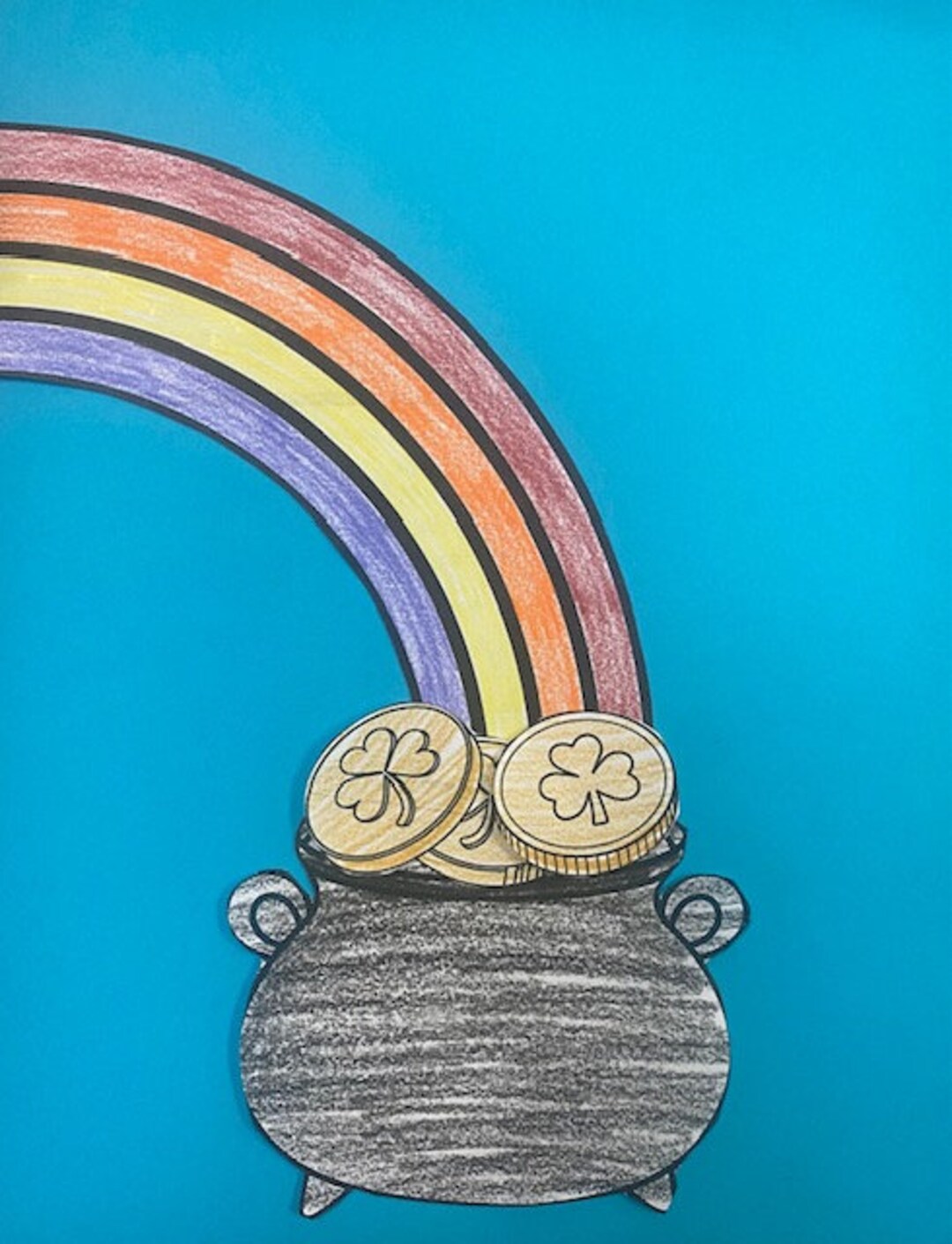 St. Patrick's Day Crafts for Kids: Pot of Gold With Rainbow, Shamrock ...