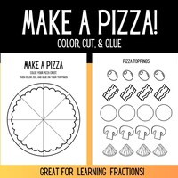Build a Pizza- Fraction Game for Kids - Etsy