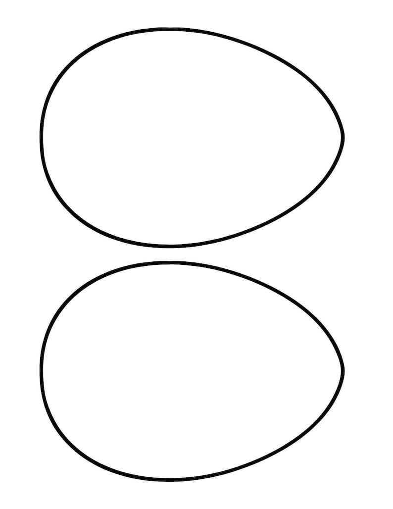 Egg Template in Multiple Sizes, Easter Egg PDF, Egg Coloring Page - Etsy