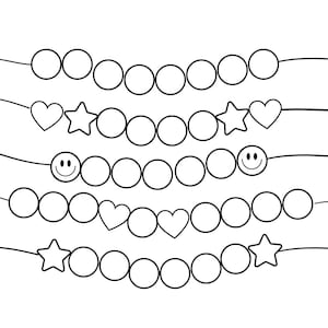 Friendship Bracelet Coloring Pages - Etsy