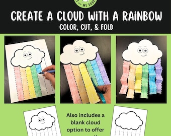 Rainbow Cloud Craft for Kids - Etsy Canada