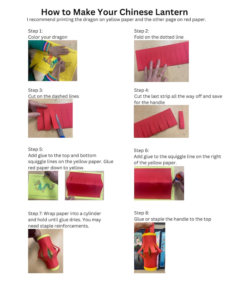 Chinese Lantern Template: Lunar New Year - Etsy