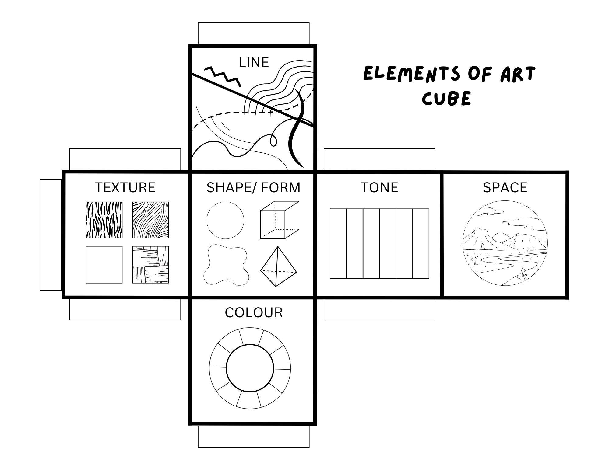 Elements of Art Cube Template: US and UK Versions - Etsy