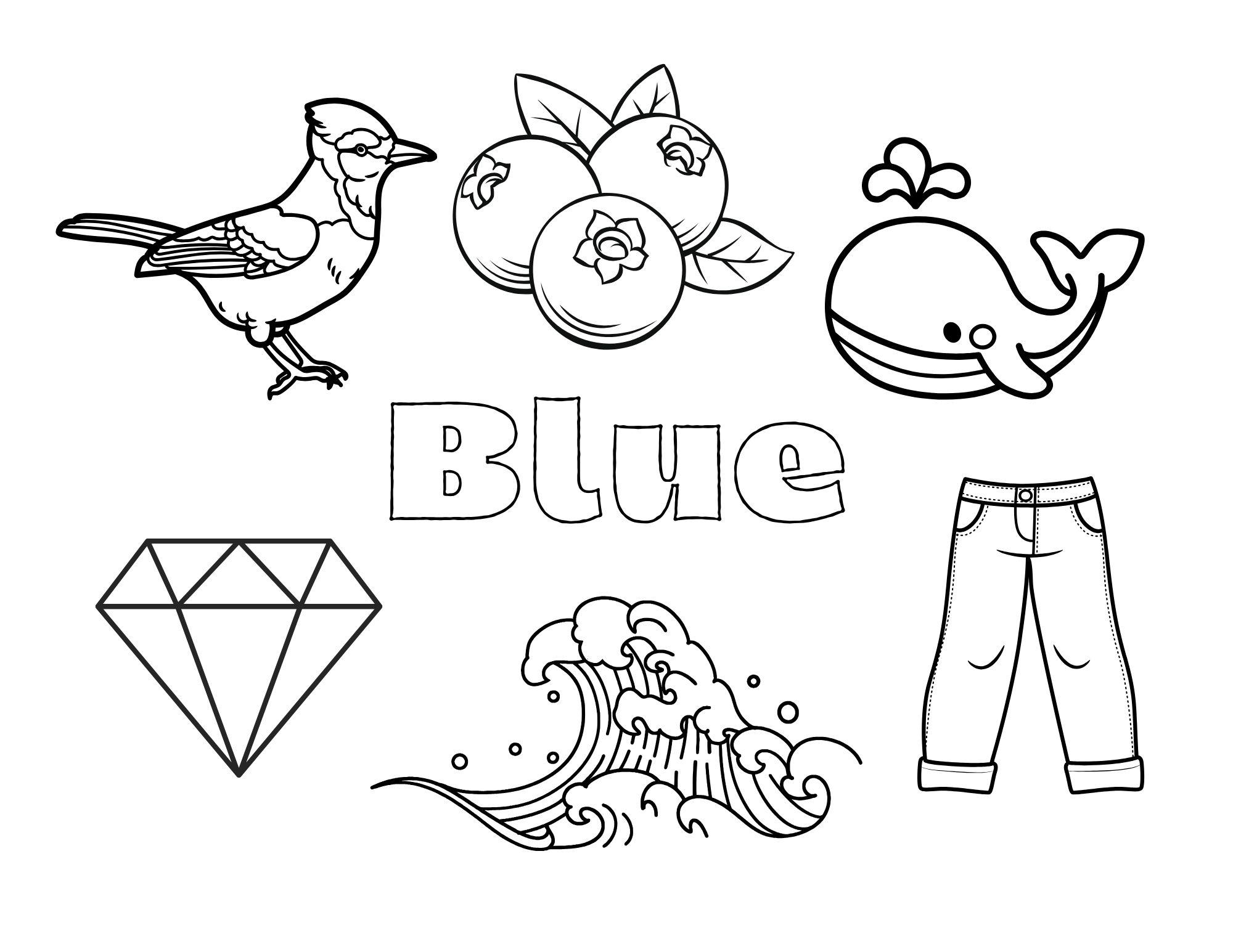Color Recognition Coloring Pages – Red, Orange, Yellow, Green, Blue ...