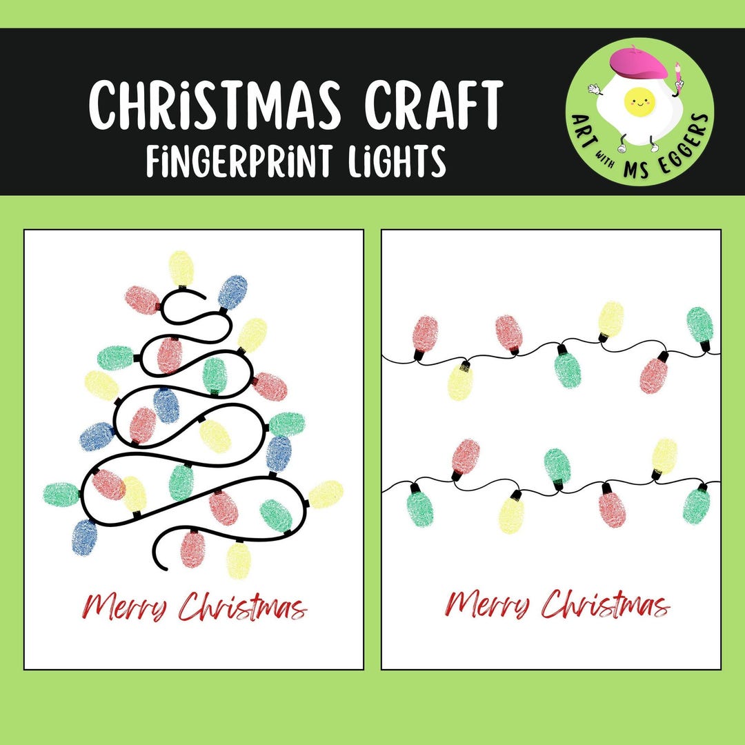Christmas Craft: Fingerprint Lights - Etsy
