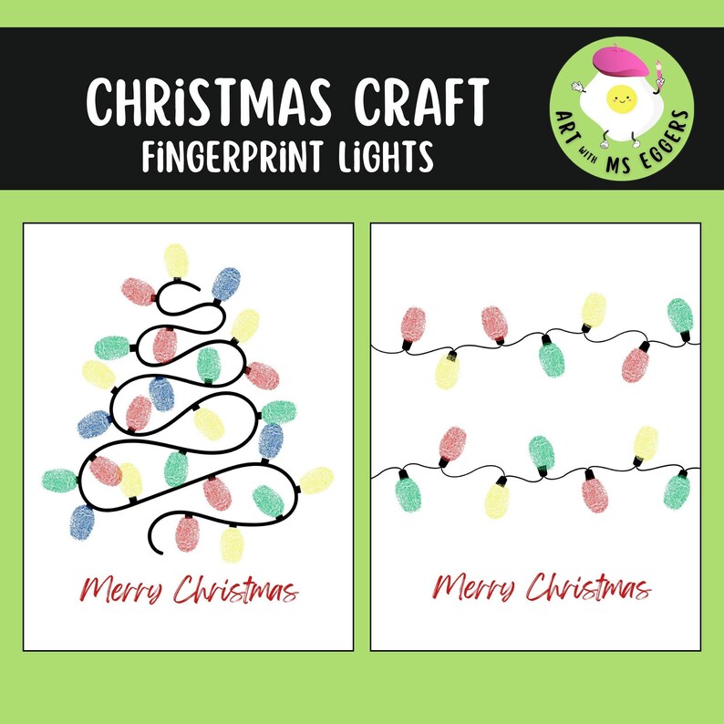 Christmas Craft: Fingerprint Lights - Etsy