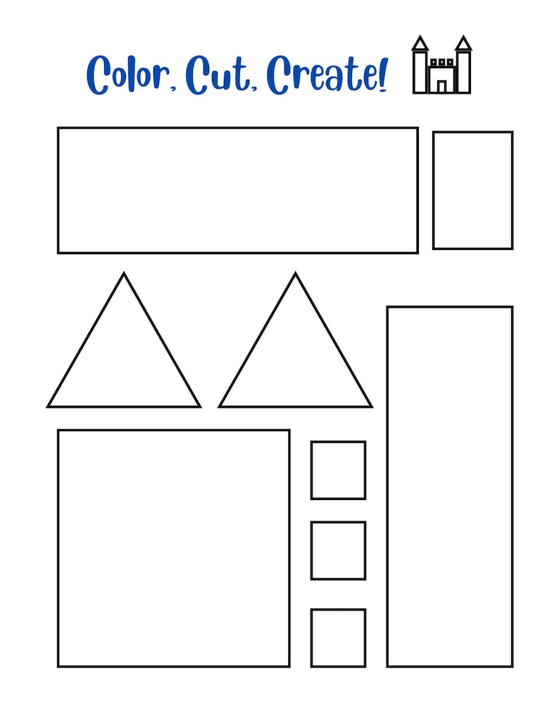 Castle Shape Craft: Printable Preschool Craft - Etsy UK