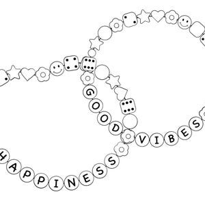 Friendship Bracelet Coloring Pages - Etsy
