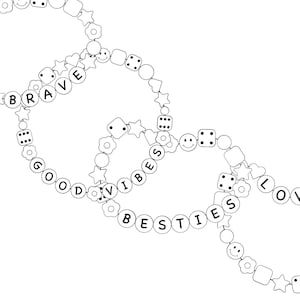 Friendship Bracelet Coloring Pages - Etsy
