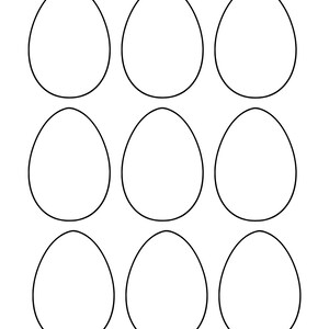 Egg Template in Multiple Sizes, Easter Egg PDF, Egg Coloring Page - Etsy