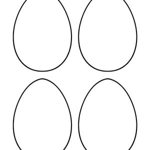 Egg Template in Multiple Sizes, Easter Egg PDF, Egg Coloring Page - Etsy