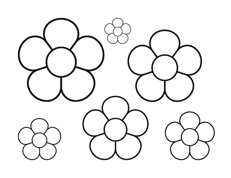 Basic Flower: Comes in 8 Sizes - Etsy Canada